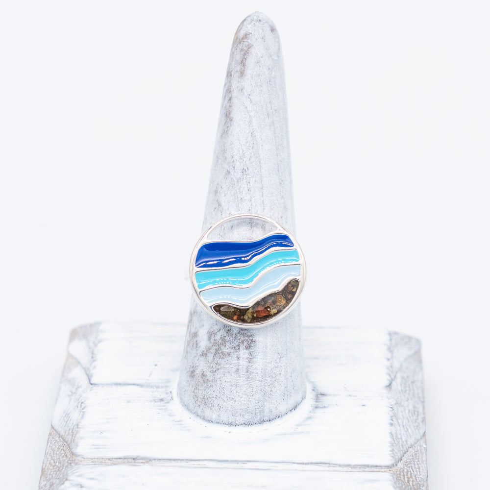 Azure Essence: Hues of Blue Sterling Silver Ring – Turnmeyers