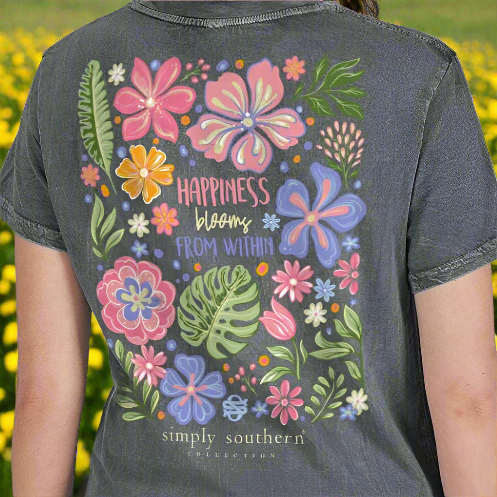 Simply Southern Happy Washed Short Sleeve Graphic T-Shirt – Turnmeyers